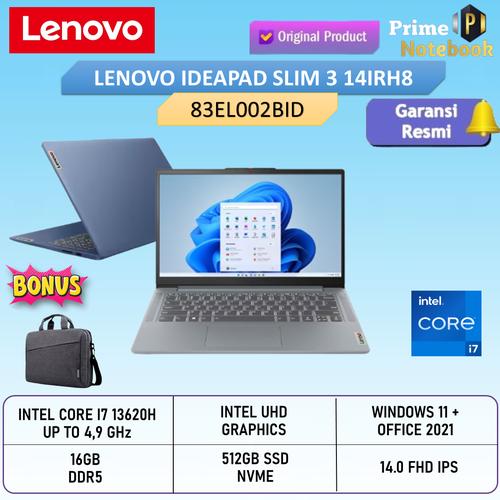 Promo LENOVO IdeaPad Slim 3 14IRH8 i7 13620H 16GB 512GB 14" FHD IPS W11 OHS - LAPTOP Cicil 0% 3x ...