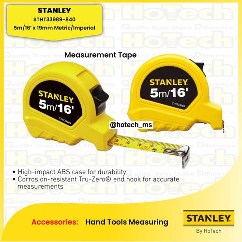 Jual Stanley Measuring tape STHT33989-840 5m/16’ x 19mm Metric/Imperial ...