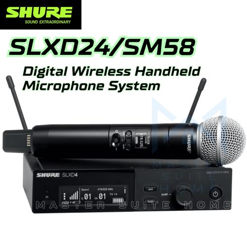 Promo Microphone Wireless SHURE SLXD24/SM58 | Digital Wireless Handheld Microphone System with ...