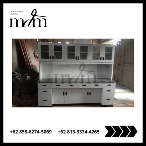 Jual MEJA LABORATORIUM WALL BENCH INCLUDE RAK KABINET / MEJA LAB ...