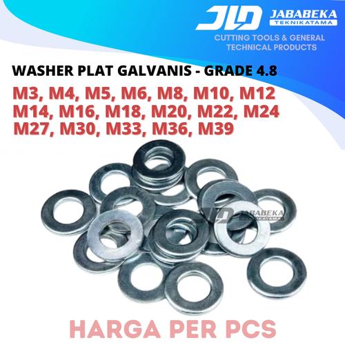 Jual Ring Plat Putih Galvanis M3 M4 M5 M6 M8 M10 M12 M14 M16 M20 M22 ...