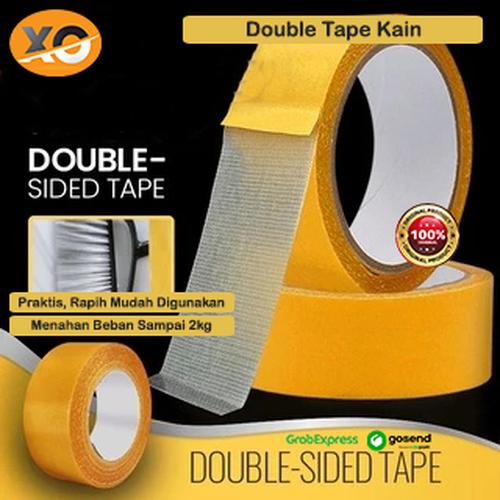 Jual Double Tape Kain Dua Sisi Bening Kuning Kuat Tanpa Bekas Lakban ...