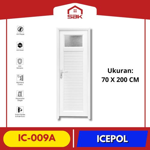 Jual Pintu Kamar Mandi | Pintu UPVC 70x200 IC-009A Icepol - Bukaan Kanan - Kota Bekasi - Sinar ...