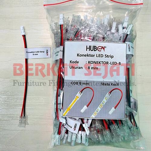 Jual Kabel Soket Konektor Led Strip 2835 COB 2 Pin Jepit Lampu Bening 8 ...