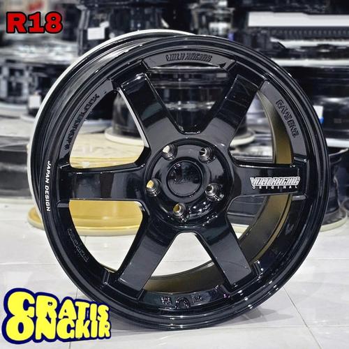 Jual velg mobil racing R18 TE37 FLOW FORMING LEBAR 8,5 ET 42 velg mobil racing ring 18 velg ...
