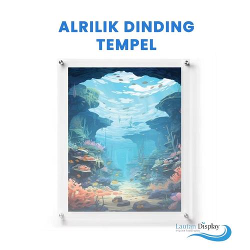 Promo Wall Frame Akrilik Tempel Dinding Display Poster Produk Pigura ...