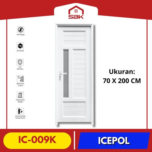 Jual Pintu Kamar Mandi | Pintu UPVC 70x200 IC-009K Icepol - Bukaan Kiri - Jakarta Timur - Sinar ...