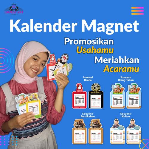 Jual Kalender mini magnet custom Souvenir Kalender Kalender Tempel ...
