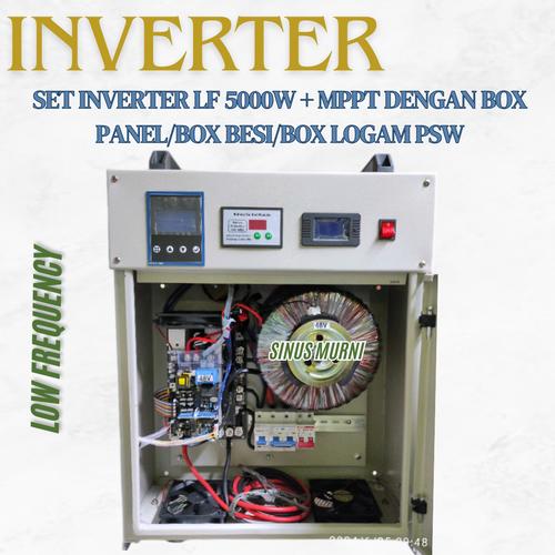 Jual Set Inverter LF 5000w + MPPT dengan box panel/box besi/box logam ...