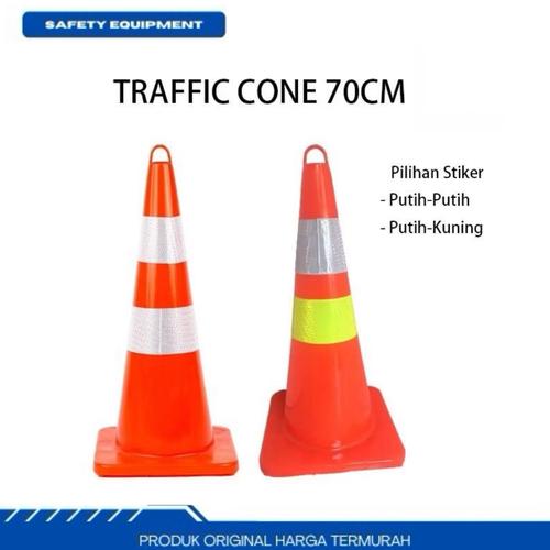 Jual TRAFFIC CONE PVC 28INCH TINGGI 70CM Pvc Kerucut Jalan Full Orange ...