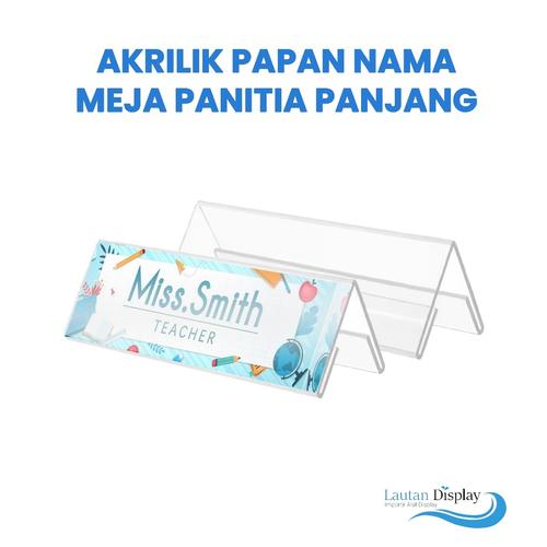 Promo Akrilik Transparan Papan Nama Meja Ruangan Resepsionis, Signage ...