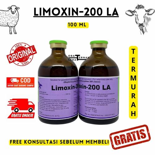 Jual LIMOXIN 200 LA 100 ml - Antibiotik Oxytetracyclin Spektrum Luas ...