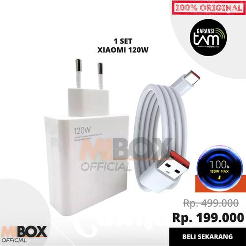 Promo INSTANT Charger Xiaomi 120W TAM | Type C Fast Charging Original ...