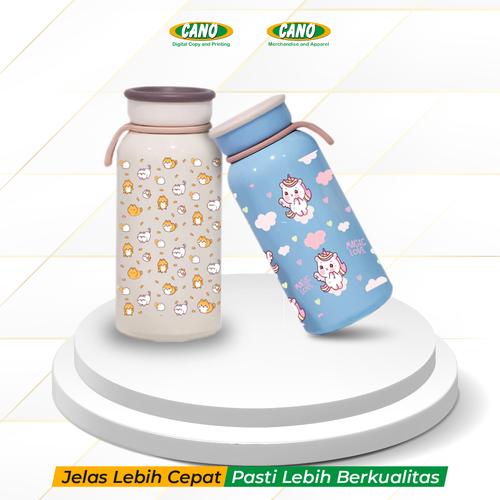 Promo Custom Tumbler Latte Milk Stainless 400 ML - Biru - Print UV, CN ...