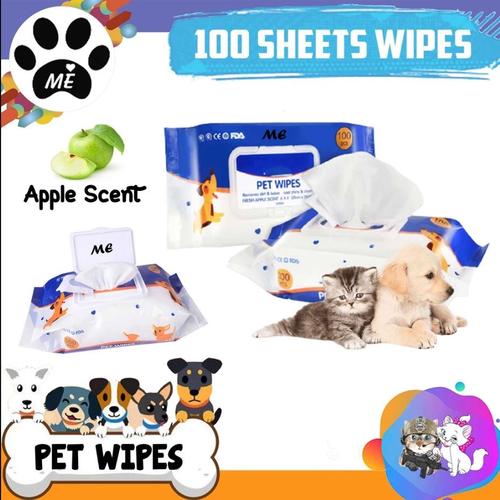 Promo Pet Wipes Tisu Basah Anjing Kucing "100 Lembar" Apple Scent ...