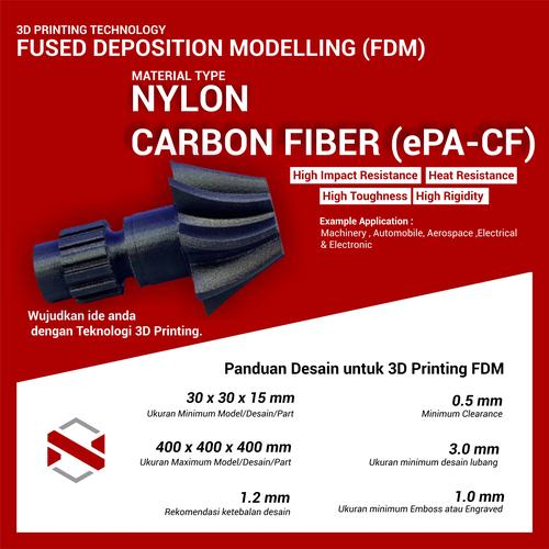 Jual 3D PRINT/3D PRINTING / ePA-CF/ NYLON CARBON FIBER / FDM ...
