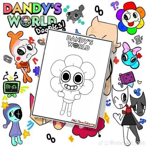 Jual Kertas Gambar Mewarnai Tema Dandy's World V2 / KERTAS MEWARNAI / TK / SD / Kertas Tebal (10 ...