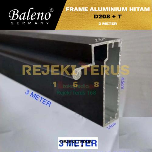 Jual Frame Aluminium HITAM Handle Kaca Lemari Bingkai Kitchen Profil ...