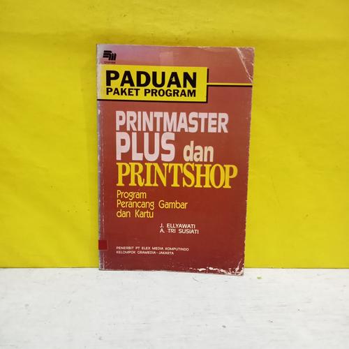 Jual Buku panduan paket program printmaster plus dan printshop program perancang gambar dan ...