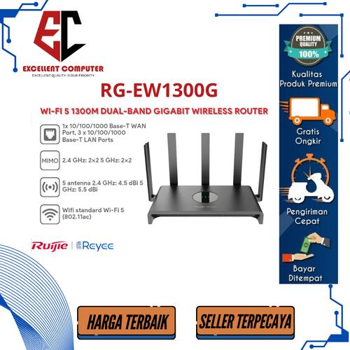 Jual RUIJIE REYEE RG-EW1300G WI-FI 5 1300M DUAL-BAND GIGABIT WIRELESS ...