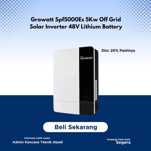 Jual Growatt Spf5000Es 5Kw Off Grid Solar Inverter 48V Lithium Battery - Jakarta Barat - Kencana ...