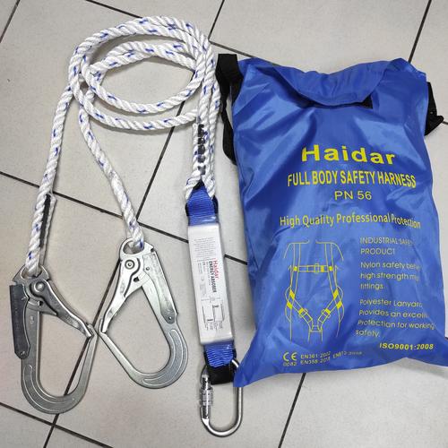 Jual 1 set full body harness haidar pn 56 plus double lanyard absorber - Jakarta Barat - surya ...