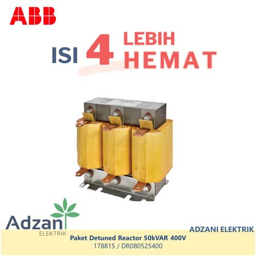 Jual 7% Detuned Reactor isi 4 50kVAR 400VAC ABB 178815 DR080525400 for Kapasitor 525V - Jakarta ...