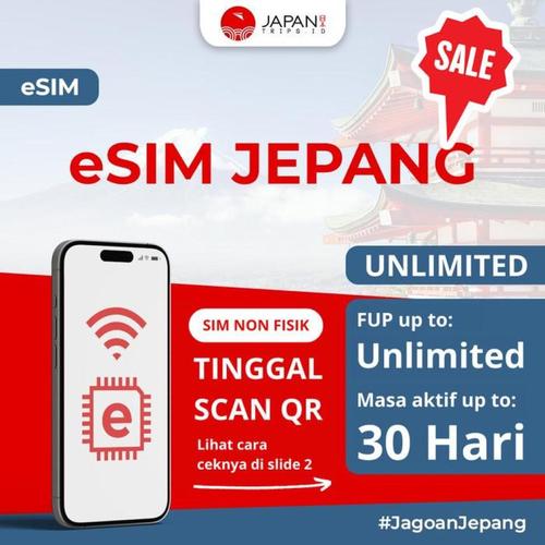 Jual PROMO eSIM Jepang Unlimited Japantrips | Travel Sim Japan ...