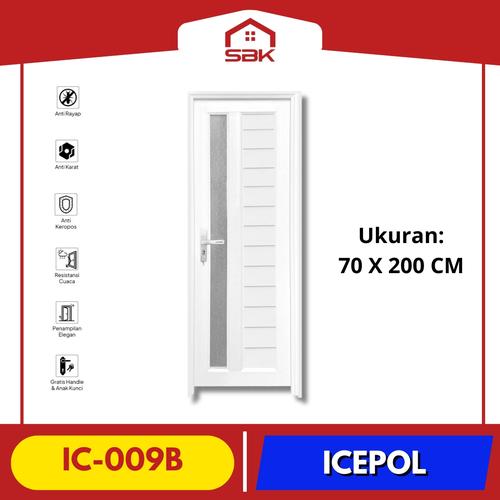 Jual Pintu Kamar Mandi | Pintu UPVC 70x200 IC-009B Icepol - Bukaan Kanan - Kota Bekasi - Sinar ...