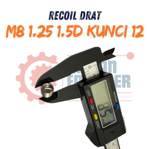 Jual Recoil Drat Baut M8 1.25 1.5D Kunci 12 Helicoil Stainless Steel ...