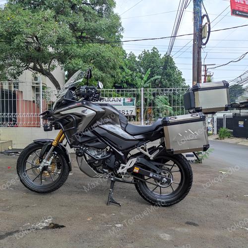 Jual Triple Box Top Box Side Box Alumunium Pannier Bracket PNP CB150X - Kota Depok ...