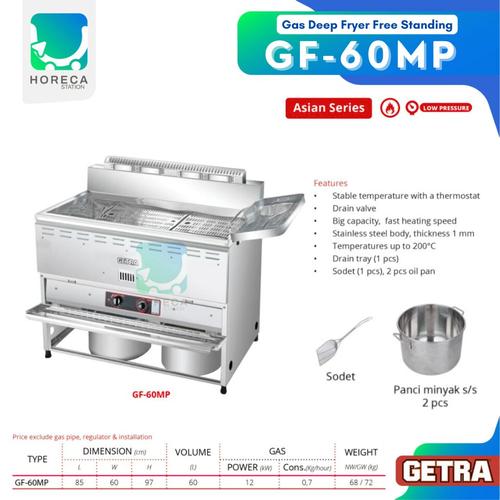 Jual GETRA Gas Fryer Free Standing (Asian Series) GF-60MP / GF 60MP ...