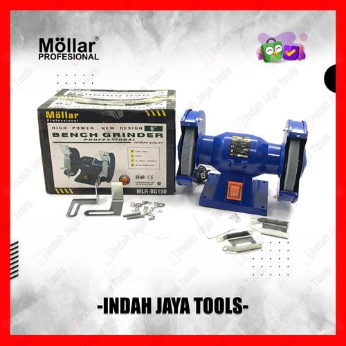 Jual MOLLAR MLR-BG150 Mesin Gerinda Duduk 6 Inch - Bench Grinder 150 ...