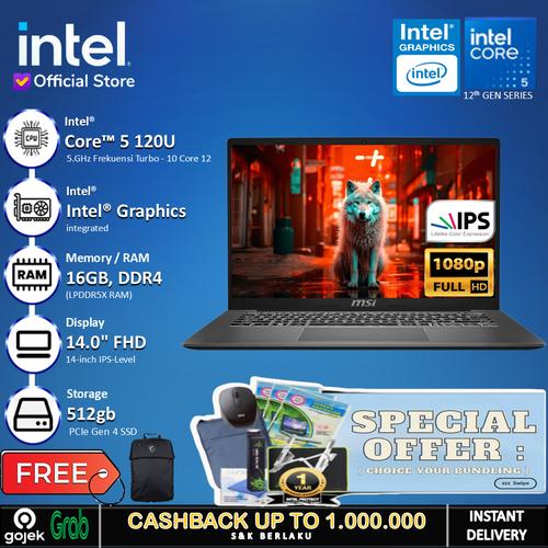 Promo MSI Modern 14 F1MG - Core 5 120U Ram 16GB 512GB SSD 14"FHD IPS ...