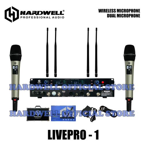 Jual Mic Wireless Hardwell Livepro 1 Original Dual Microphone Handheld ...