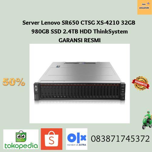 Jual Server Lenovo SR650 CTSG XS-4210 32GB 980GB SSD 2.4TB HDD ThinkSystem ( GARANSI RESMI ...