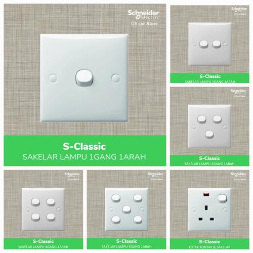 Jual Schneider Saklar S-Classic Series 1G | 2G | 3G | 4G | 5G | SK AC ...