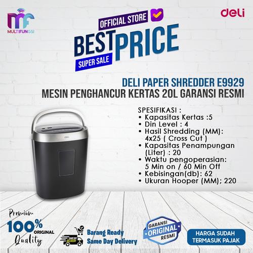 Promo Deli Paper Shredder E9929 Mesin Penghancur Kertas 20L Garansi Resmi Cicil 0% 3x - Jakarta ...