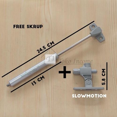 Jual GAS SPRING 120 N + SLOW MOTION HIDROLIK SOFT CLOSE PINTU LEMARI ...