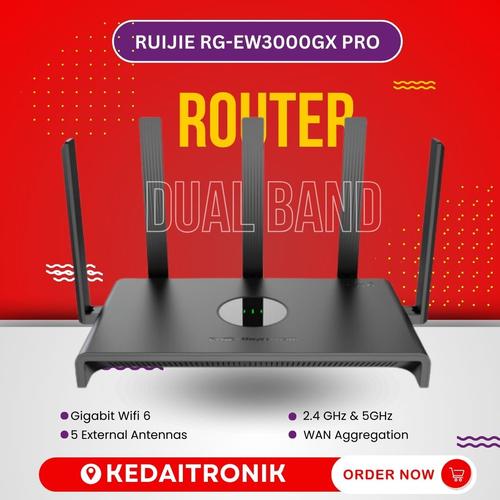 Jual Ruijie RG EW3000GX PRO 3000M WiFi 6 Dual band Gigabit Gaming ...