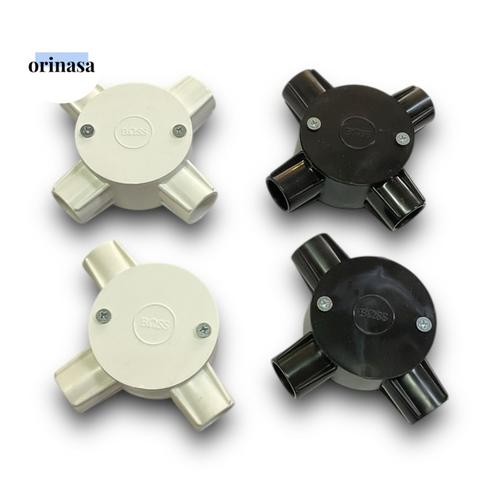 Jual T Dus TDus Listrik Boss Cabang 3 Cabang 4 20mm Hitam Putih ...