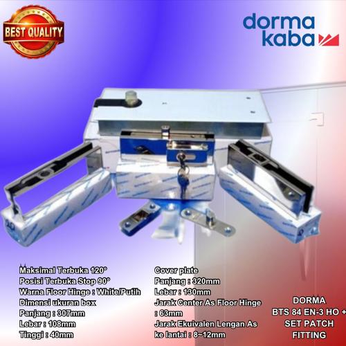 Jual Paket Floor Hinge DormaKaba/Dorma Kaba BTS 84 EN-3 HO + Patch ...