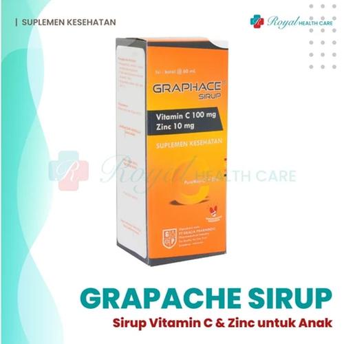 Promo GRAPHACE SIRUP 60 ML, Untuk Suplementasi Vitamin C Dan Zinc Pada ...
