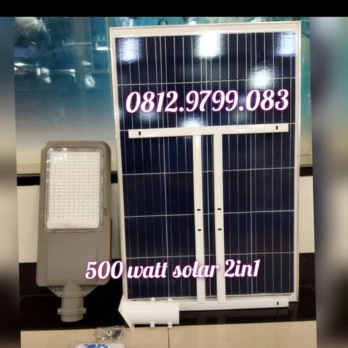 Jual lampu jalan solar panel surya solar sel 300 400 500 600 800 watt ...