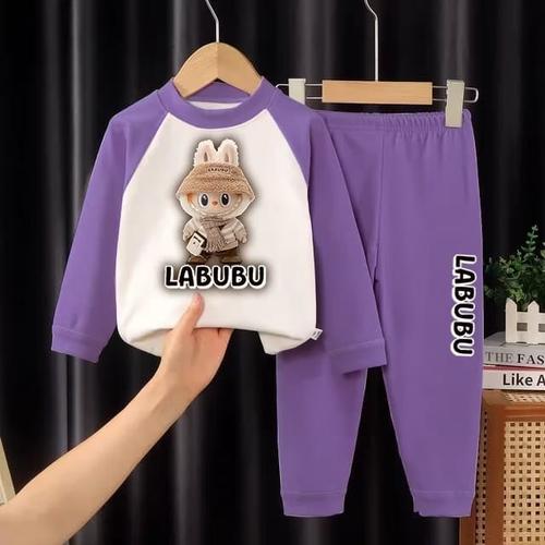 Jual baju labubu anak perempuan 4-12tahun setelan baju labubu anak ...