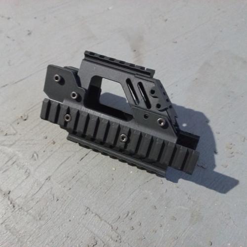 Jual Dummy BF P90 Extended Tri Rail Handguard Matrix Style – Black ...