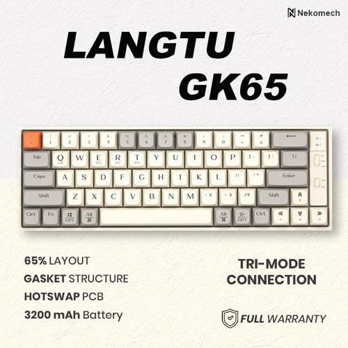 Jual LANGTU GK65 Wireless Mechanical Keyboard Bluetooth Hotswappable 65 ...