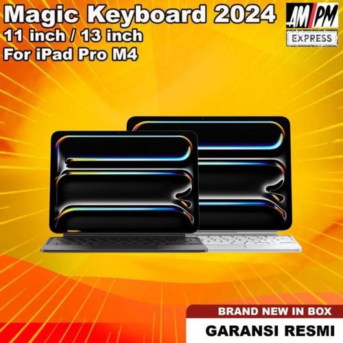 Jual Apple Magic Keyboard for iPad Pro M4 11 inch & 13 inch 2024, Black - White - Jakarta Barat ...