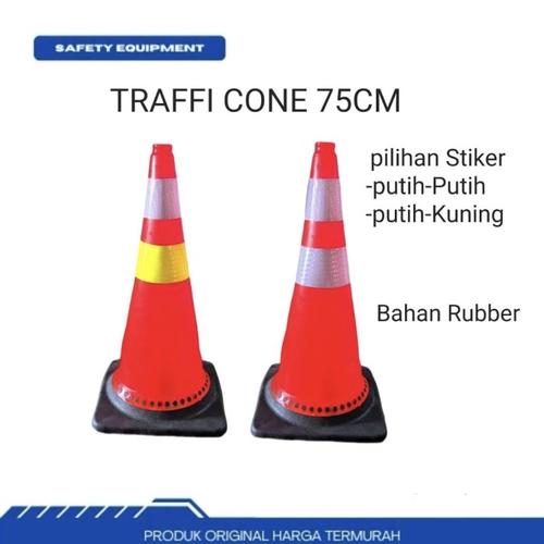 Jual TRAFFIC CONE PVC TINGGI 75 Cm Lentur Kerucut Trafic Safety PVC ...