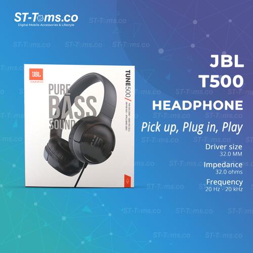 Jual JBL T500 T 500 On-Ear Wired Headphone - Black - Jakarta Utara - ST ...